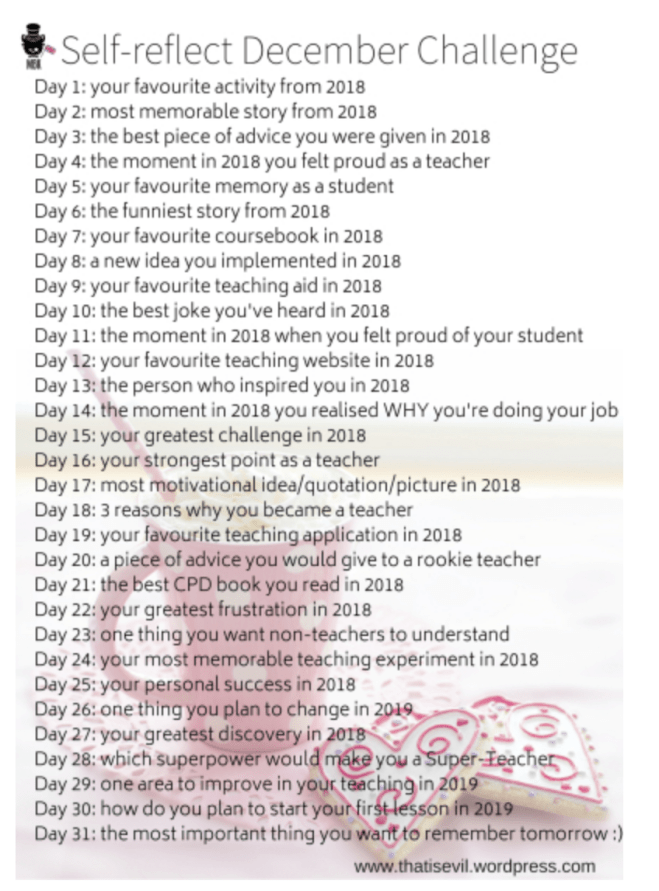 2018 Self-Reflection Challenge – Lizzie Pinard